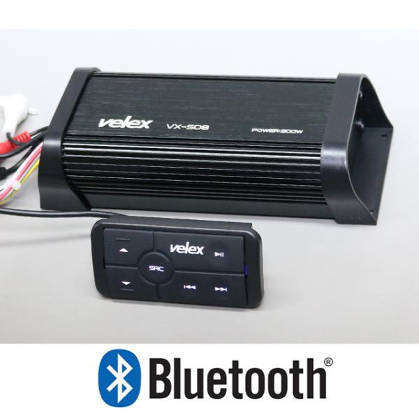 ■商品説明■・Bluetooth対応アンプコントローラーです。 ・ヘッドユニットが付いていないバイク・ボート・スノーモービル等にお勧めです。・Bluetoothコントローラーは防水仕様です。・本体にアンプを内蔵しているため、スピーカーに接続...