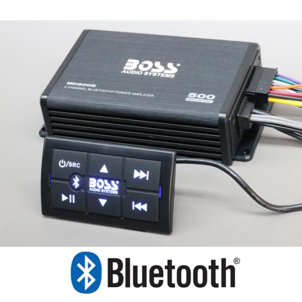 ■商品説明■・Bluetoothアンプ 4ch・Bluetooth受信機は防水仕様となっております。・バイク・スノーモービル等にお勧めです。・RCA出力付き　※外部アンプ(パワーアンプ)などにも接続可能です。■商品詳細■・最大出力：125W...