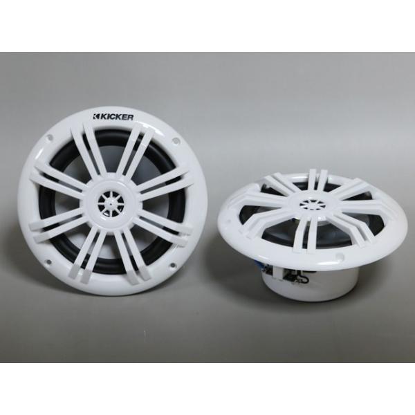 ■商品説明■・Kicker 防水マリンスピーカー(LED付き)・スピーカーは16.5cmです。・LEDの色は青色(DC12V)です。■商品詳細■・再生音域：35Hz〜21KHz・インピーダンス：4Ω・許容入力：15〜50W (最大150W)...