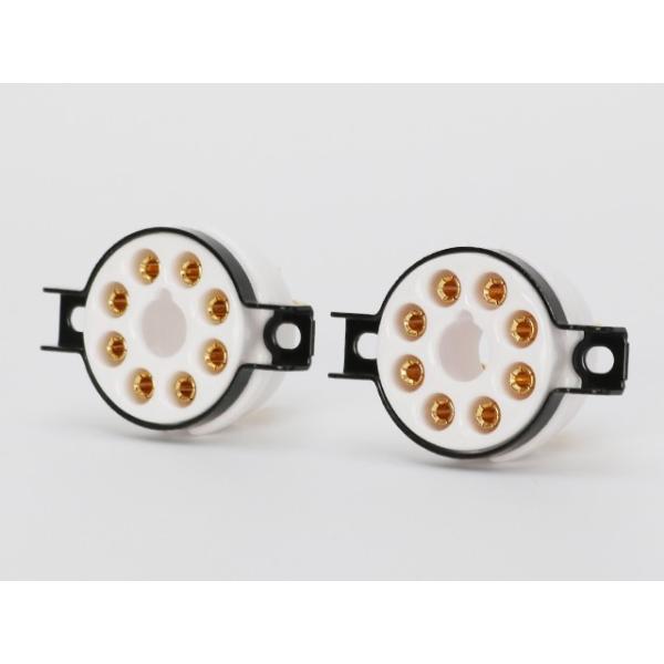 ■商品説明■・真空管ソケット 8ピン になります。 ・EL34・6SN7・6SL7等にご使用いただけます。■商品詳細■・金メッキ 真空管ソケット 8ピン・取り付け穴寸法：27mm・取り付けネジピッチ：35.5mm・適合取付ネジ：M3ネジ■販...