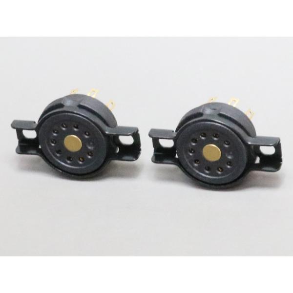 ■商品説明■・金メッキ 真空管ソケット 9ピン(MT管)・取り付け穴寸法：21mm・取り付け穴ピッチ：30mm・絶縁体材質:ポリイミド (PI) (耐熱温度450℃まで)■販売単位■・1セット (2個)■商品状態■・新品(未使用品)■お支払...