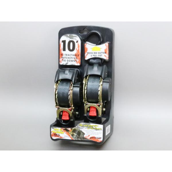 ■商品説明■・ラチェットタイダウンベルトになります。・ジェットスキー、バスボート等のトレーラーに!!■商品詳細■・ベルト幅：1インチ(約2.5cm)・ケーブル長さ：約3m・耐荷重1本：400ポンド (約180kg)・材質：スチール製■販売単...