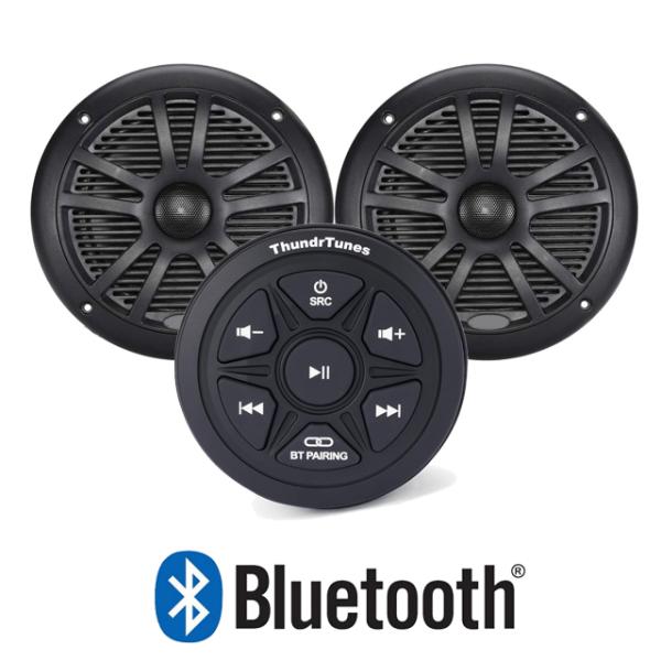 ■商品説明■・防水Bluetooth内蔵マリンデッキ＋6.5インチ防水スピーカー になります。・ヘッドユニットが付いていない水上バイク・ボート・スノーモービル等にお勧めです。・マリンデッキ本体にアンプを内蔵しています!!・RCA出力付きです...