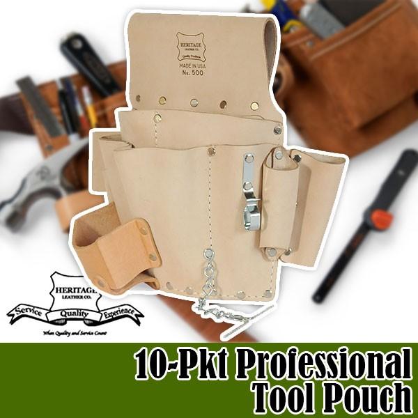 ヘリテージレザー 10-Pkt Professional Tool Pouch 腰袋 HL500 ヘリテージレザー 10-Pkt Professional Tool Pouch 腰袋 HL500