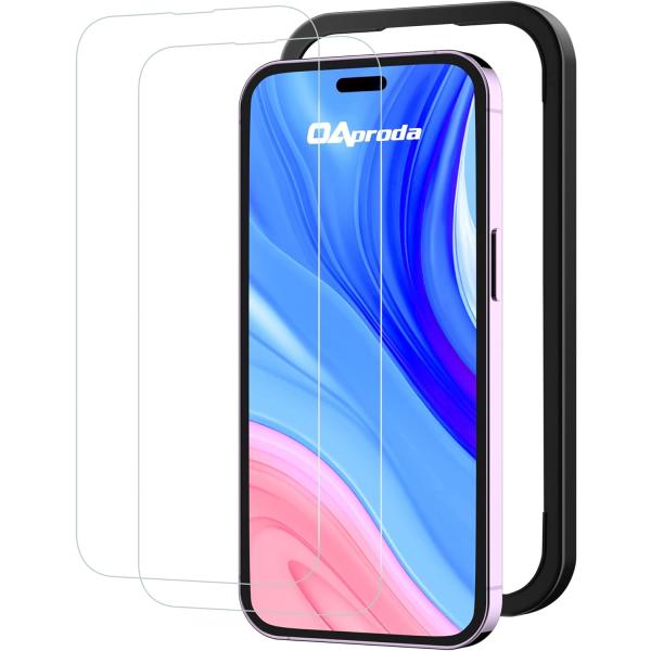 【対応機種】iPhone 14pro 専用（6.1インチ）【全面保護】専用ガラスフィルム、端が欠けない、保護性と耐衝撃性を備え同時に、画面の美しさがより魅力的。【高透過率】液晶画面を守りながらスクリーン本来の明るい画質を損なわなく、そのまま...
