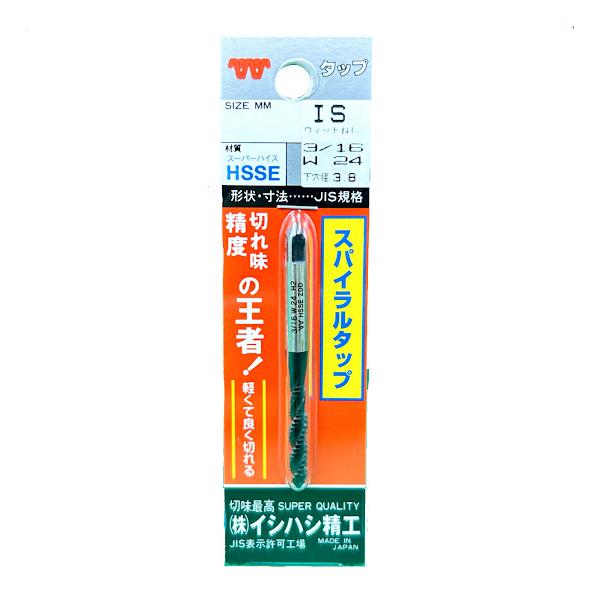 ●表面に酸化処理を施しており、　耐久性に優れています。●切り屑が後方に排出されます。●ブリスターパック１本入。【寸法】・並目ねじ・精度：H2(JIS2級)・呼び寸法：W3/16・全長：60ｍｍ・ねじ長：16ｍｍ・ピッチ：約1.06ｍｍ・軸径...