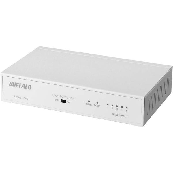 転送速度：10BASE-T(10Mbps)/100BASE-TX(100Mbps)/1000BASE-T(1000Mbps) ポート数：5