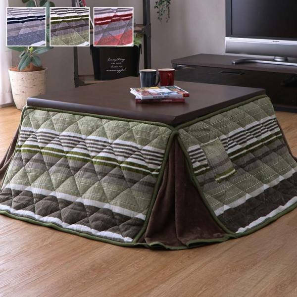 ★アプリ・スマホからは↓の「すべて見る」をクリック 各サイズ・タイプの選択が可能ニードル 省スペースこたつ布団 こたつ布団 コンパクト 収納 カジュアル ストライプ柄 洗濯可能 洗える【関連ワード】こたつ コタツ 炬燵　こたつ布団 コタツ布...