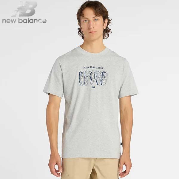 ニューバランス(New Balance)/ウエア マイラー Tシャツ Miler T-Shirt トレーニング スポーツ カジュアル 半袖 MT61778S-AG■ランニングシューズのグラフィックTシャツ。ランニングの伝統と職人技を称える「...