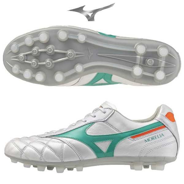 【発売日：2026年06月11日】ミズノ(MIZUNO)/モレリア 2 ジャパン MORELIA II JAPAN AG NEWモデル サッカー スパイク ミズノ ホワイト 白 ショートタン クロスステッチ 人工芝 P1GA260335■プ...