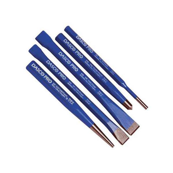 【製品詳細】■チゼル＆ポンチセット■高強度ハイグレードアメリカンスチール■転がりにくい６角ハンドル構造。■アメリカANSI規格セット内容：5/8コールドチゼル、1/2コールドチゼル、5/32ソリッドポンチ、7/16センターポンチ、3/16ピ...