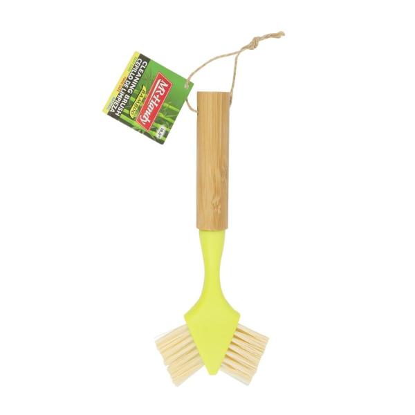 ■両面磨ける万能ミニブラシ■細かい部分も掃除しやすい角度付きヘッドデザインサイズ：約26cm素材：バンブー、プラスチック、ソフトブラシ原産国：CHINA