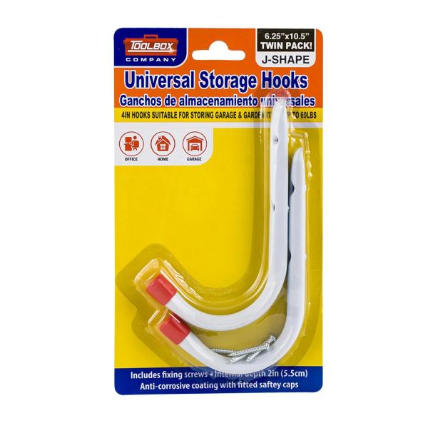 ■多目的に活躍する壁掛けフック2個セット■幅広い物も掛けられるデザイン■取付ネジ付属材質：メタル原産国：CHINA