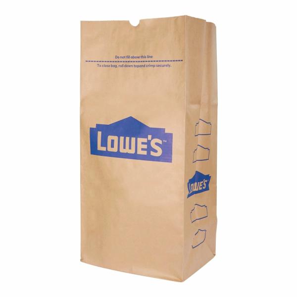 ■アメリカのホームセンターLowe'sオリジナルのペーパーバッグ。■プラスチックゴミを出さない環境にやさしい紙袋です。■30ガロン（110L）大容量。■お庭の枯れ葉や芝生などのごみ入れはもちろん、インテリアやラッピングにも最適です。サイズ：...