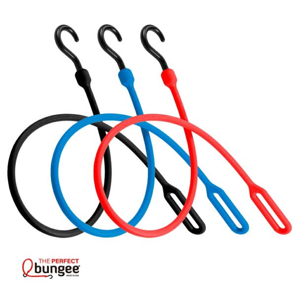 ゴムやラテックスを含まないThe Flaxa Pureを採用したバンジーコード        バンド部は2倍の伸縮の範囲でご利用ください。        材質：TheFlexaPure（ポリウレタン） 全長：75cm（フック部：6cm、ルー...