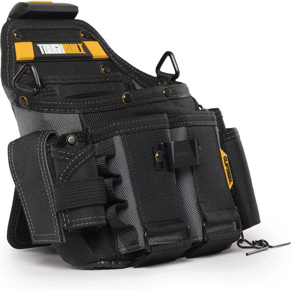 ・TOUGHBUILTヘビーデューティー仕様ツールポーチ。・特許取得のTOUGHBUILT ClipTech?対応でベルトや壁などへ簡単に脱着可能。・単体での使用にも便利なショルダーストラップ付属。・取り外したポーチが倒れるのを防ぐフリップ...