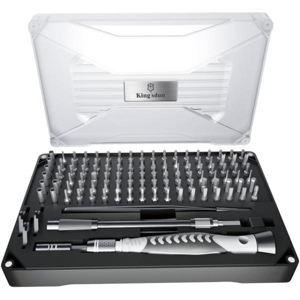 ★【117 in 1 精密ドライバー】高硬度CRV材質で作られた精密ドライバーは高硬度、耐衝撃性、高い耐久性の利点★【万能ドライバーの多機能修理に対応】多機能のドライバーセット - エレクトロニクス、ラップトップ、コンピューター、眼鏡、スマ...