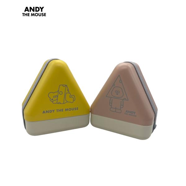 おにぎりとちょっとした小さなおかずが入るランチボックスです。シンプルなANDYのグラフィックがおしゃれで使いやすい！食洗機/食器乾燥機 ：○　※中蓋は×電子レンジ ：○ 【素材・原材料】合成漆器【生産】日本製【サイズ・容量】幅110mm 奥...