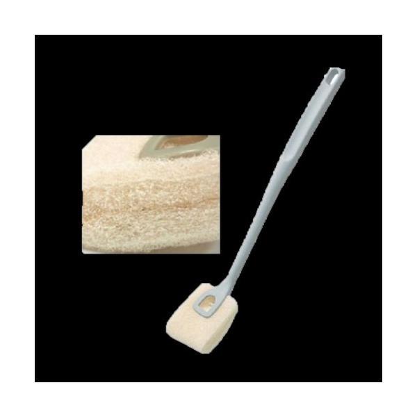 研磨剤スポンジ付トイレブラシです。全長(mm)：約380重さ(g)　 ：約75