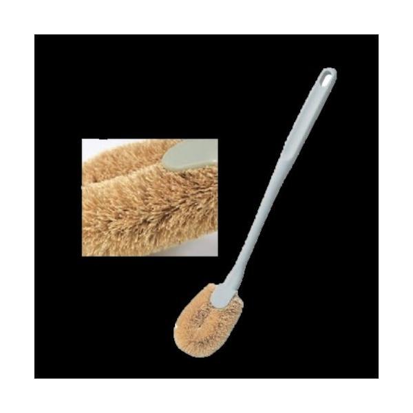 タワシ付トイレブラシです。全長(mm)：約388重さ(g)　 ：約85