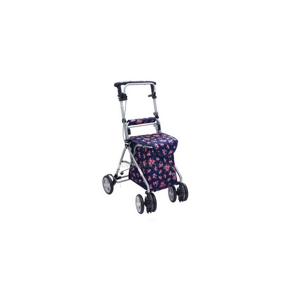 「リズムRWC フローラルNB 」は、大きな収納バッグ、買い物カゴをのせることもできる歩行補助車です。ワンタッチで折りたためる楽々タイプ。ハンドル部から折りたためるコンパクト設計で持ち運びや収納に便利です。前輪が固定(0度)と方向転換もスム...