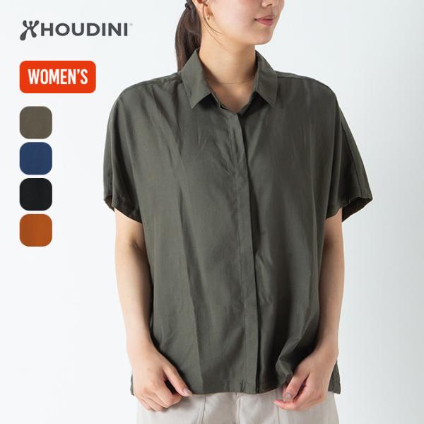 涼しくて風通しの良いテンセル&amp;trade; リヨセル素材を使用した襟付きのトップス■ブランド名：HOUDINI ■商品名：ツリートップ【ウィメンズ】 ■商品型番：860010 ■カラー：ドーングリーン【860010-A60】,ビッグ...