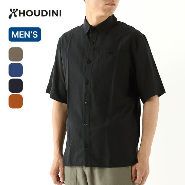 涼しく風通しの良い、100％ TENCEL Lyocellのリラックスした着心地のショートスリーブシャツ■ブランド名：HOUDINI ■商品名：ツリーショートスリーブシャツ メンズ ■商品型番：860051 ■カラー：ドーングリーン【860...