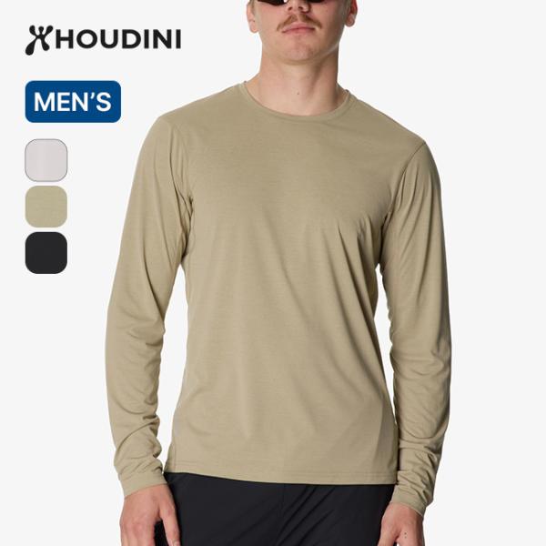 羽のように軽く、涼しく、速乾性に優れたロングスリーブTシャツ■ブランド名：HOUDINI ■商品名：ペースエアーLS Tee メンズ ■商品型番：840063 ■カラー：シルバーパープル【840063-H30】,パウダーグリーン【84006...