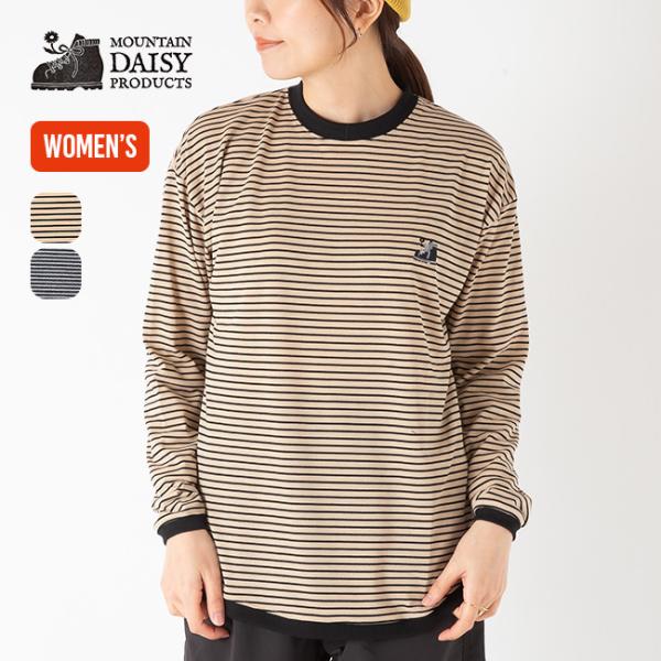 吸水速乾性に優れたボーダー長袖Tシャツ。 ■ブランド名：MOUNTAIN DAISY PRODUCTS ■商品名：ハイクボーダーナガソデT ■商品型番：MDP25206 ■カラー：トンビ,ホシガラス ■サイズ：1（S〜M）,2（L〜XL） ...