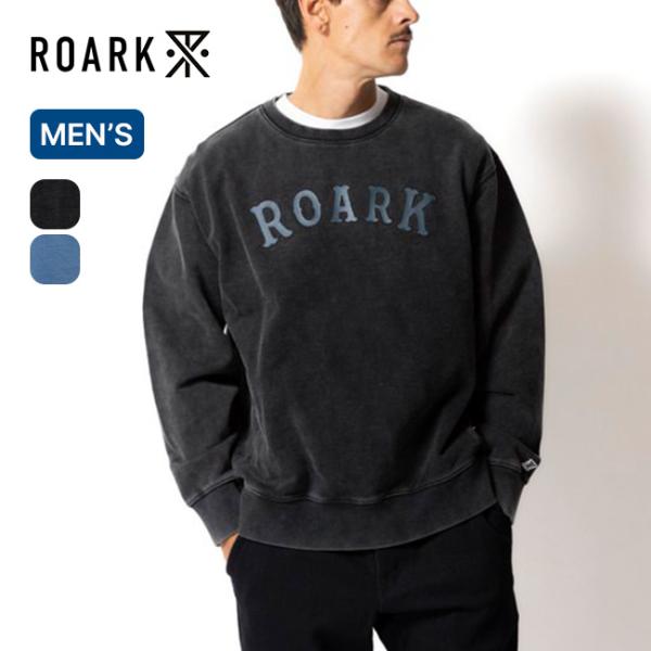 ウォッシュ加工を施し古着のような風合いに仕上げた12.5ozのクルースウェット■ブランド名：ROARK ■商品名：メディーバル クルースウェット メンズ ■商品型番：― ■カラー：ブラック【RSWJ1171-BLK】,スレートブルー【RSW...