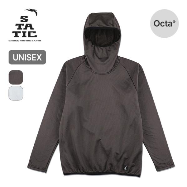 Octaを1枚地で使用したフリースフーディ■ブランド名：STATIC■商品名：アドリフトP／Oフーディ■商品型番：25502■カラー：オフブラック,パールグレー■サイズ：XS,S,M,L,XL■素材：Octa&amp;reg;CPCP&am...