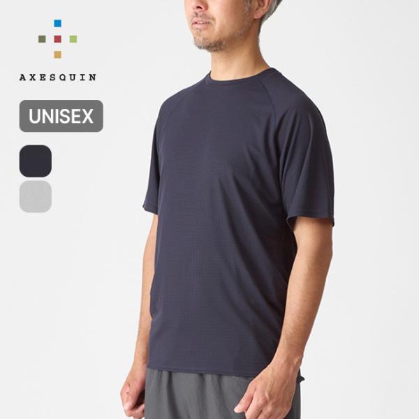 異次元の通気性を実現したベンチレーションTシャツ。■ブランド名：AXESQUIN  ■商品名：ベンチレーションショートスリーブTee  ■商品型番：011125  ■カラー：ディープウェル【011125-D96】,グレーシャーグレイ【011...