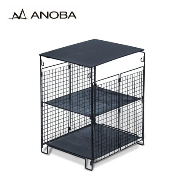 ■ブランド名：ANOBA ■商品名：フォールディングサイドテーブル ■商品型番：AN129 ■カラー：ブラック ■サイズ：（約）38×31×H45cm ■素材：スチール ■重量：（約）2850g ■静耐荷重：天板／（約）5kg、各棚／（約）...