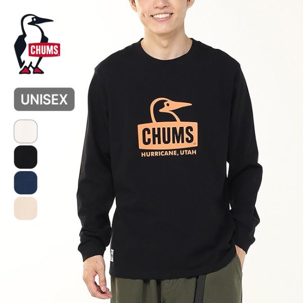大人から子供まで人気のブービーフェイスロゴのロングスリーブTシャツ■ブランド名：CHUMS ■商品名：ブービーフェイスブラッシュドL／S Tシャツ ■商品型番：― ■カラー：ホワイト×ブラック【CH01-2667-W071】,ブラック／オレ...