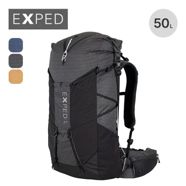 超軽量構造と調節可能な背面システムを備えた、軽さと快適な背負い心地を両立したトレッキング向けバックパック■ブランド名：EXPED ■商品名：ライトニング50 ■商品型番：― ■カラー：ネイビー【396553-N00】,ブラック,アンブラ【3...