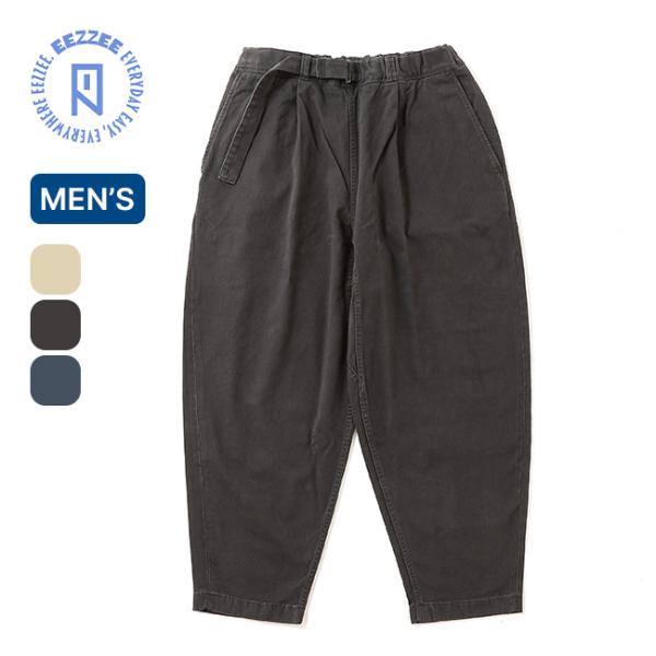 クライミングパンツのような可動性と耐久性を実現した、コットン素材のロングパンツ■ブランド名：EEZZEE ■商品名：イージーパンツ／フェイドウェイコットン ■商品型番：EZC11CGD26001 ■カラー：アイボリー,チャコール,ブルーグレ...
