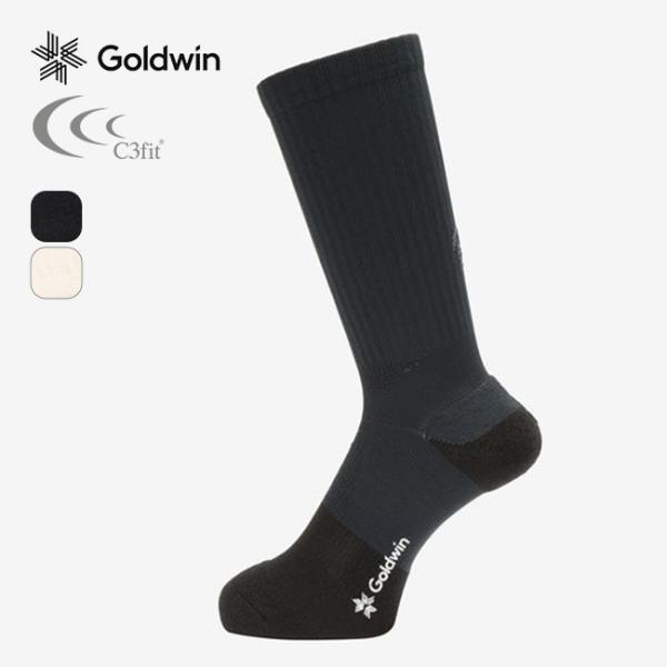 日本では古くから調湿機能があることで重宝されてきた天然由来の素材、紙の糸を使用したソックス■ブランド名：GOLDWIN C3fit ■商品名：ペーパーファイバーシースリーフィットアーチサポートパイルミッドカットソックス ユニセックス ■商品...