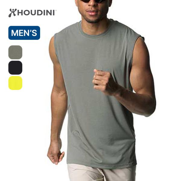 羽のように軽量で涼しく、速乾性に優れたタンクトップ■ブランド名：HOUDINI ■商品名：ペースエアタンク メンズ ■商品型番：860021 ■カラー：ガイザーグレー【860021-696】,トゥルーブラック【860021-900】,ビーザ...