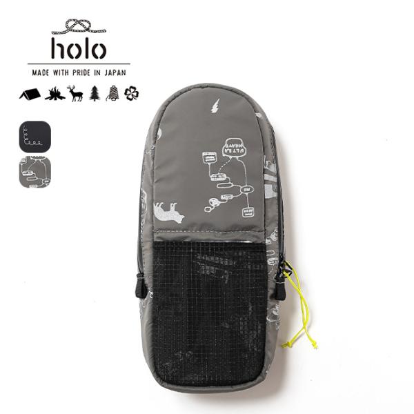 バックパックに対応した保冷ボトルホルダー■ブランド名：holo ■商品名：サーモボトルホルダーUH ■商品型番：― ■カラー：ブラック,グレー ■サイズ：W9.5 × H23 × D5.5cm ■素材： 表地／コーデュラ、3レイヤー ULT...