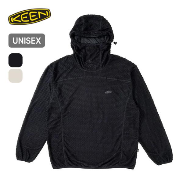 ほどよくゆったりとしたシルエットの、フード付ロングスリーブプルオーバー■ブランド名：KEEN■商品名：グリッドブラッシュドプルオーバーフーディー ユニセックス■商品型番：―■カラー：ブラック【1033245】,シルバーバーチ【1033246...