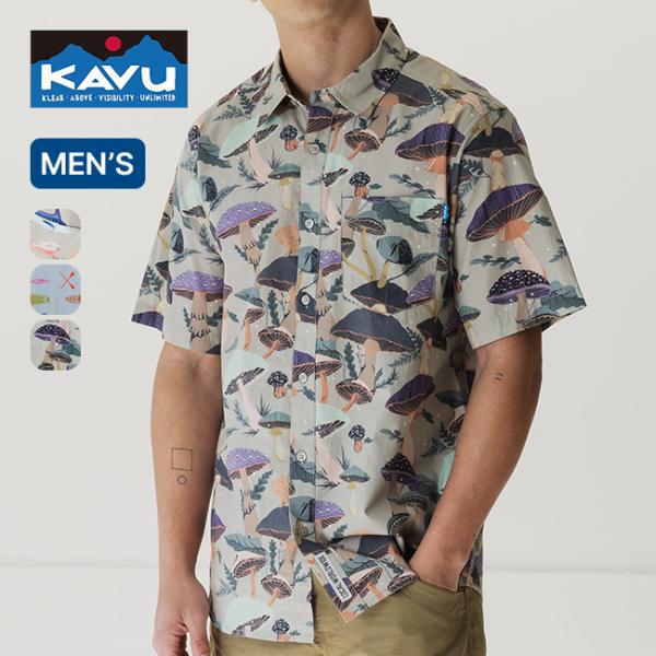コットン製の着心地の良いショートスリーブシャツ■ブランド名：KAVU ■商品名：フェスタルスキー ■商品型番：19810300 ■カラー：ガルフフィッシュ【19810300027】,パドルバイ【19810300032】,マッシュルームレルム...