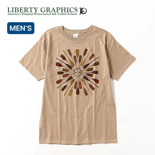 風合いよく環境にも優しいプリントTシャツ■ブランド名：LIBERTY GRAPHICS ■商品名：パドルス ■商品型番：― ■カラー：サンド ■サイズ：M,L,XL ■素材：ー ■重量：ー ■生産国：ー 【丸胴デザイン】 脇に縫い目がないた...