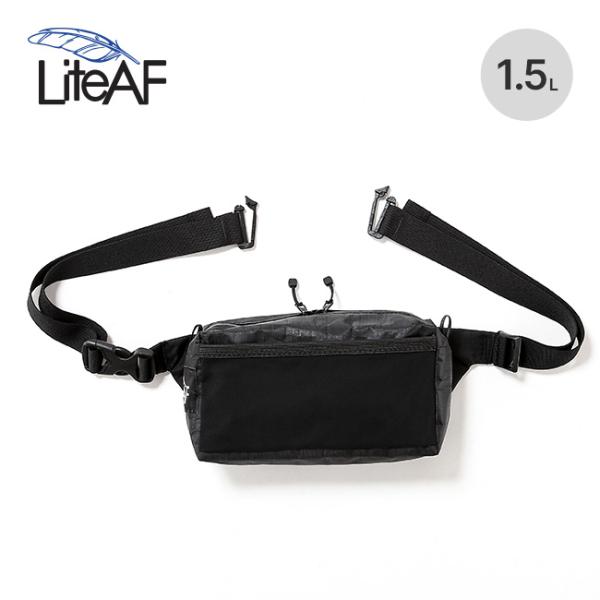 耐久性・防水性に優れた超軽量ファニーパック■ブランド名：LiteAF ■商品名：ダイニーマフェザーウェイトファニーパック ■商品型番：LAF-FWFP-DS ■カラー：ブラック ■サイズ：約W20×H10×D7cm ウエストサイズ：117c...