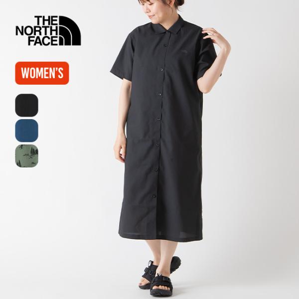 軽量で通気のよいメッシュ調素材を採用したシャツワンピース■ブランド名：THE NORTH FACE ■商品名：S／Sアロハベントシャツワンピース【ウィメンズ】 ■商品型番：NRW22530 ■カラー：ブラック【NRW22530K】,マウンテ...