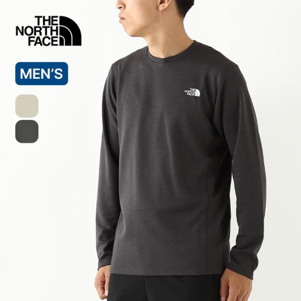 高い汗処理機能を持つ、中厚手のクルーネックの長袖シャツ■ブランド名：THE NORTH FACE ■商品名：L／S QDミッドクルー メンズ ■商品型番：NT62516 ■カラー：ホワイトミックスグレー【NT62516WR】,ミックスチャコ...