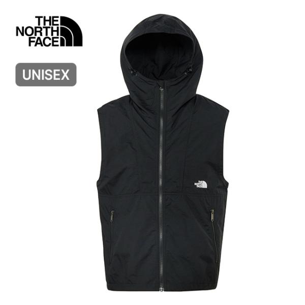 外出先での悪天候に対応できる、はっ水加工を施した軽量フード付きベスト■ブランド名：THE NORTH FACE ■商品名：コンパクトフーデッドベスト ユニセックス ■商品型番：NP22635 ■カラー：ブラック【NP22635K】 ■サイズ...