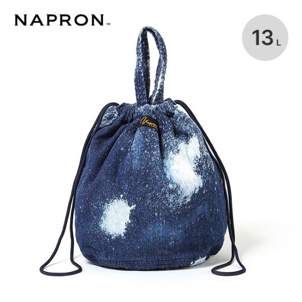 ブリーチ加工を施したデニムを使用した13LサイズのPATIENTS BAGです■ブランド名：NAPRON ■商品名：ブリーチデニムペーシェントバッグ13L ■商品型番：NP-PB45 ■カラー：インディゴ ■サイズ：縦28cm 横38cm ...