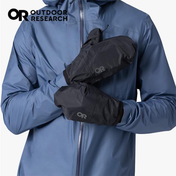 軽量・防水・コンパクト、急な悪天候に対応するレインミット■ブランド名：OUTDOOR RESEARCH ■商品名：ヘリウムULレインミット ■商品型番：19846547 ■カラー：ブラック ■サイズ： [S／M]手囲い 18.4〜21.6c...