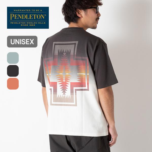 存在感のある背面デザインが際立つ、グラデーション染めTシャツ■ブランド名：PENDLETON ■商品名：グラデーションダイバックプリントTee ■商品型番：6275-4013 ■カラー：ミント(ポンデローサ)【6275-4013-90】,チ...