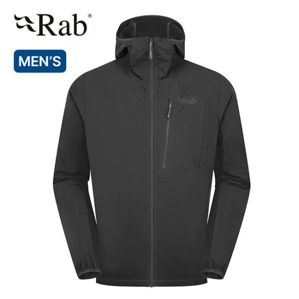 アルパインクライミングに最適な軽量ソフトシェル■ブランド名：Rab ■商品名：ボレアリスアルパインフーディー メンズ ■商品型番：QWS-75 ■カラー：ベルーガ ■サイズ：S(JPNサイズM),M(JPNサイズL) ■素材：本体／ナイロン...